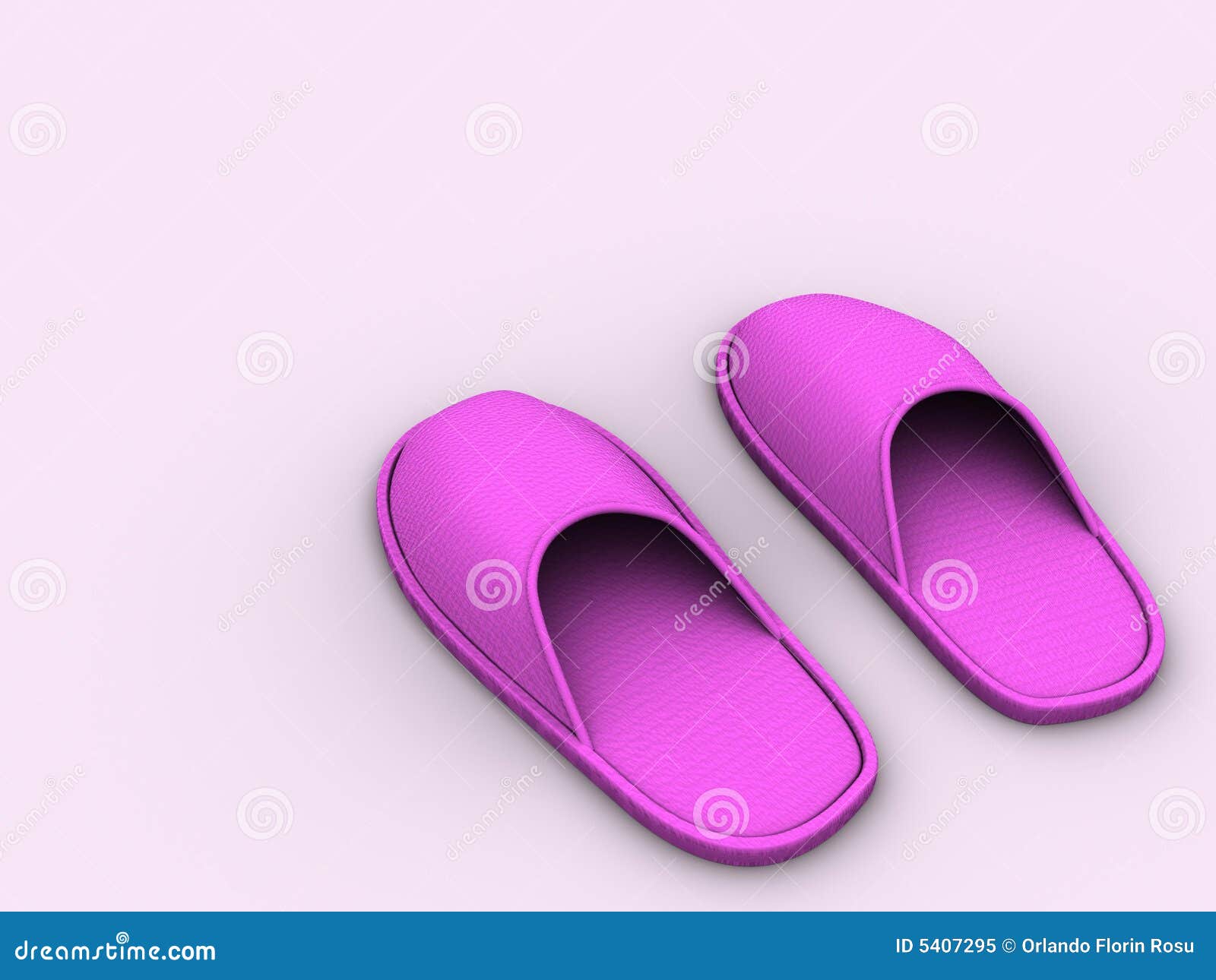 Pink slippers stock illustration. Illustration of concept - 5407295