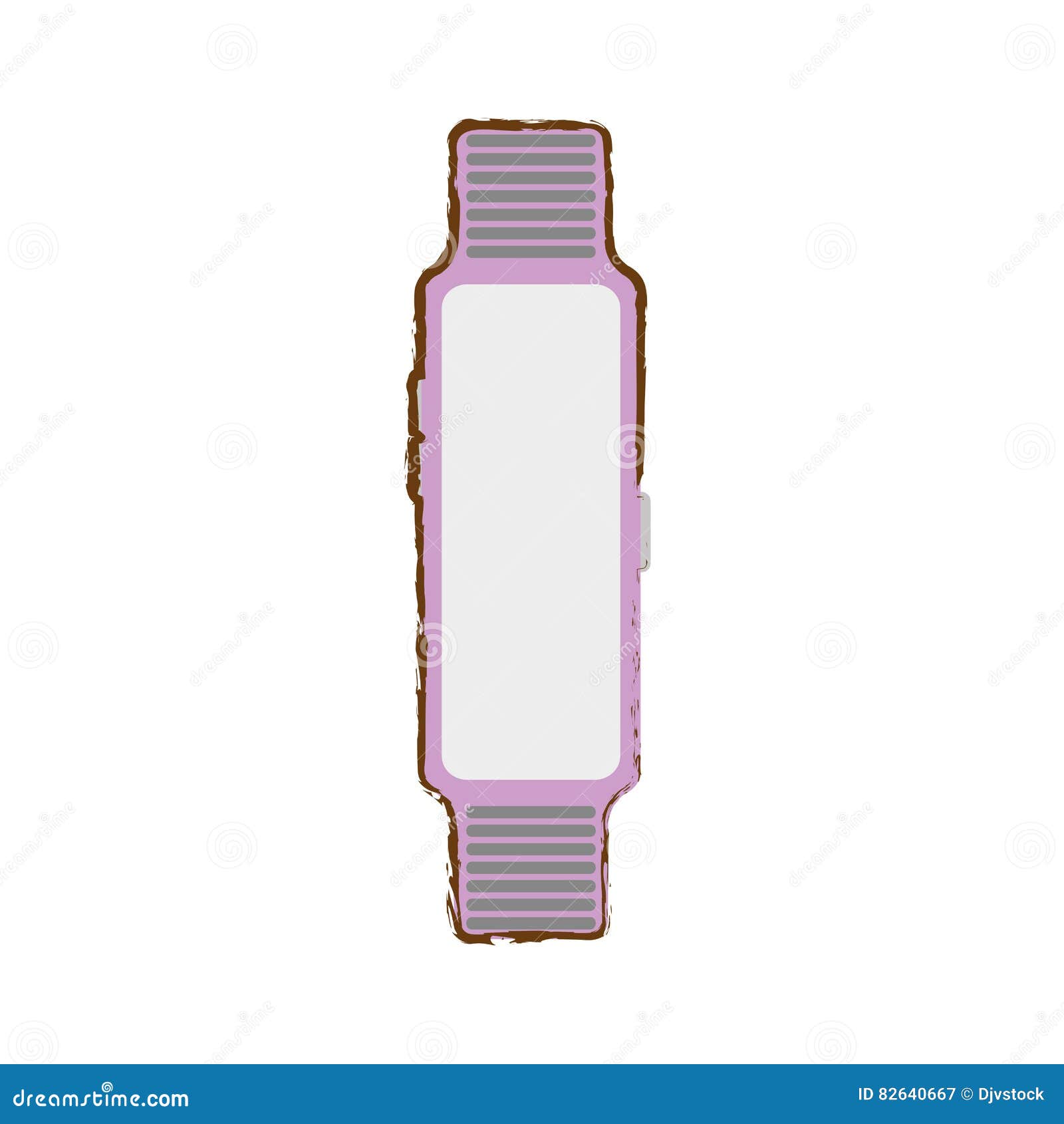 Pink Smart Watch Wearable Technology Modern Style Stock Illustration ...