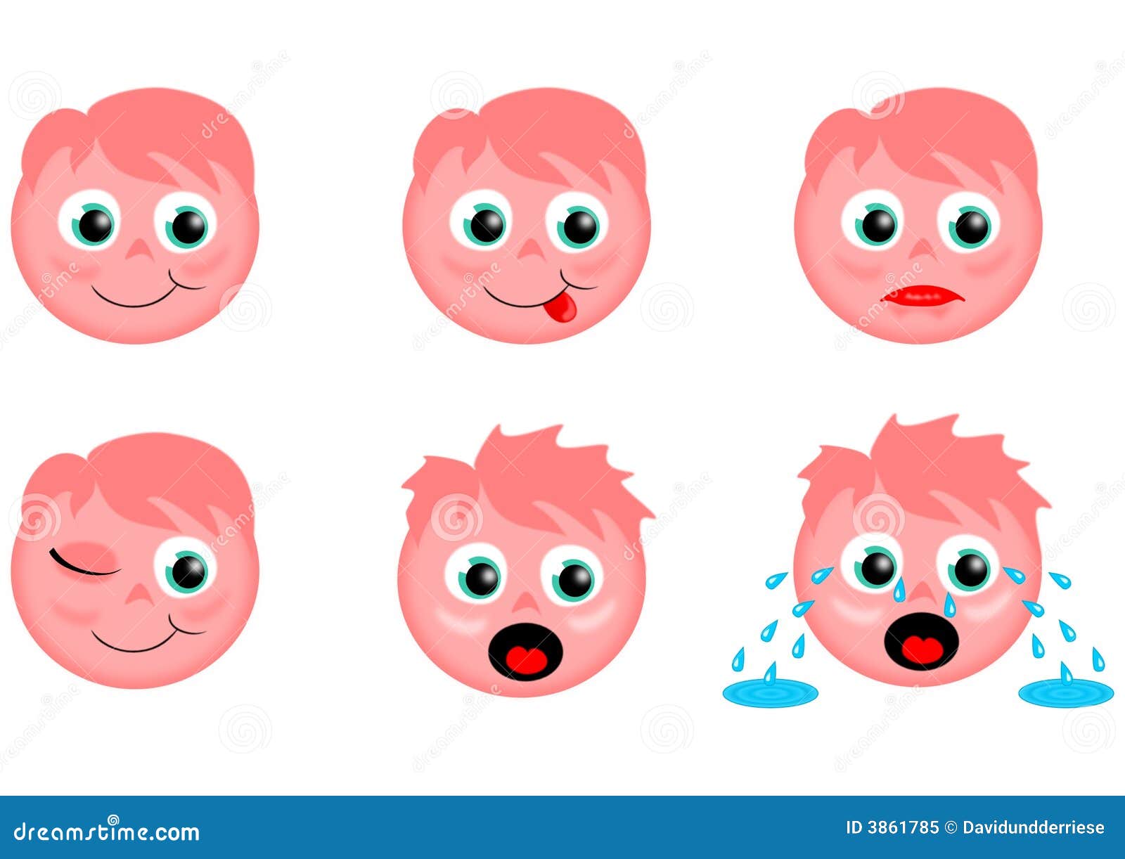 Pink Smileys stock vector. Illustration of twinkle, wink - 3861785