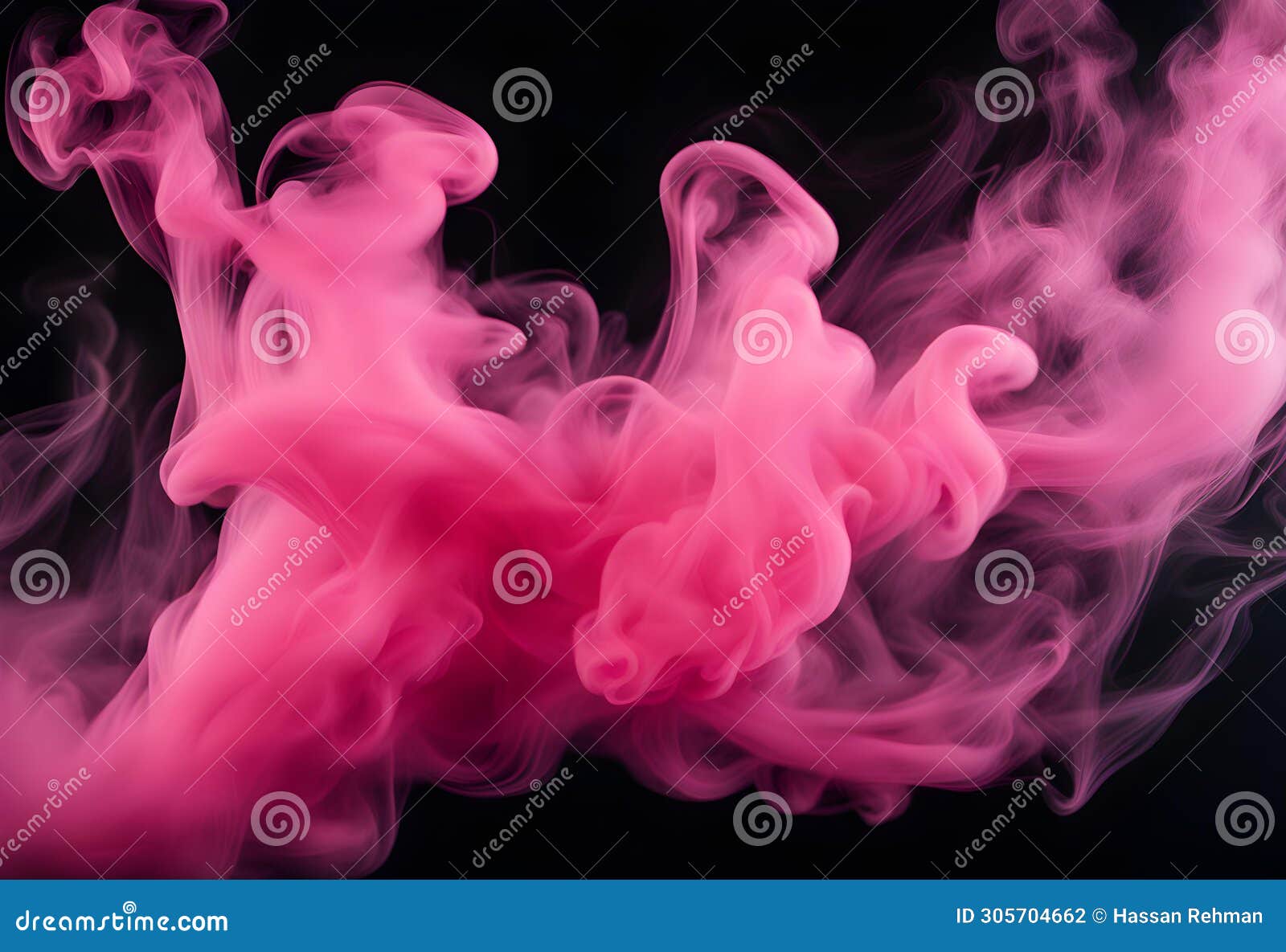 Pink smoke on black ink stock illustration. Illustration of graphic ...