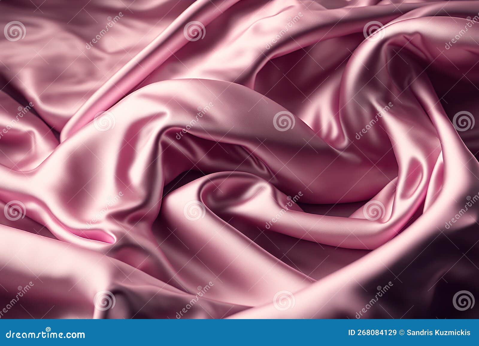 Pink Smooth Wrinkled Silk. Generative AI Stock Illustration ...
