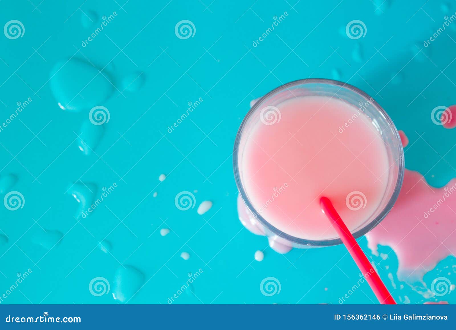 Pink Smoothies on Blue Background Stock Photo - Image of pink, berry ...