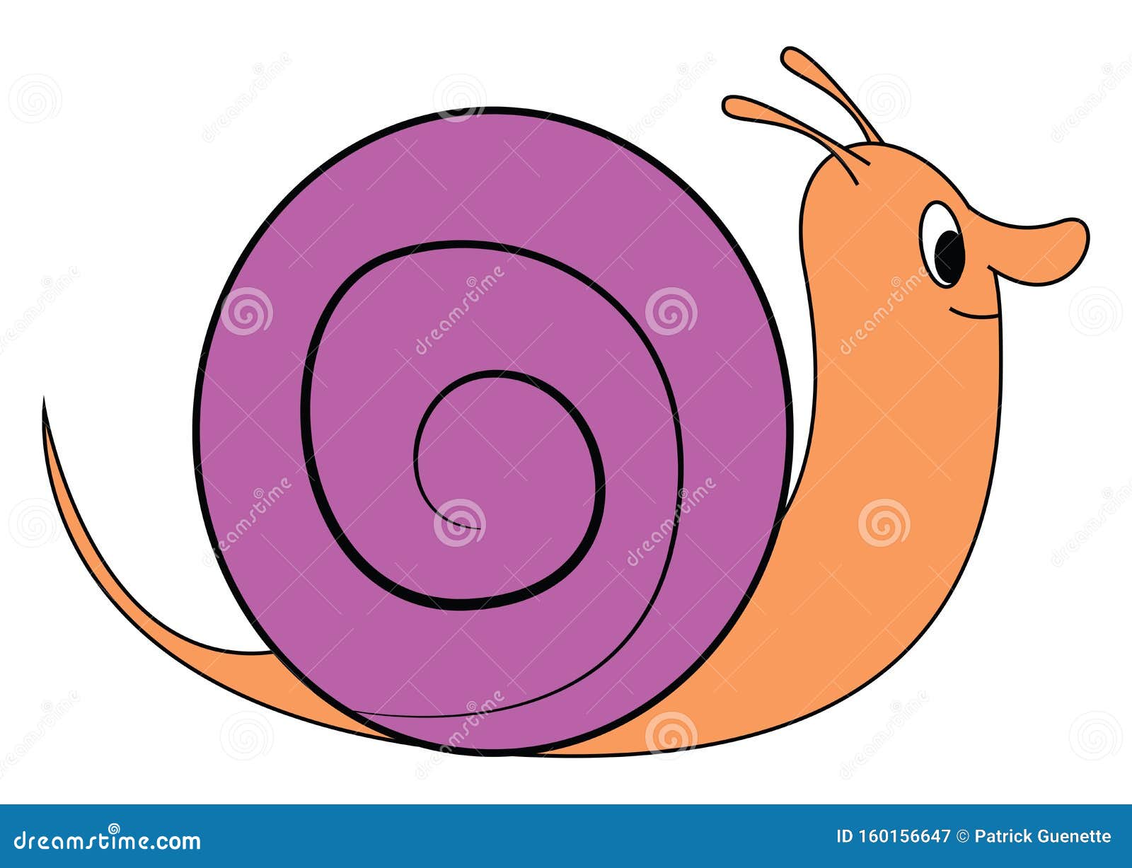 A Pink Snail Vector or Color Illustration Stock Vector - Illustration ...