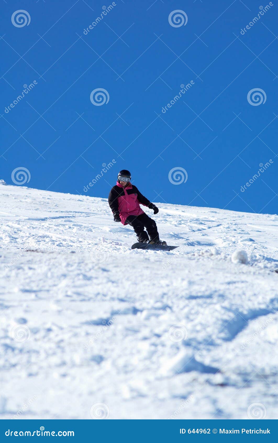 Pink Snowboard girl stock photo. Image of concept, blue - 644962