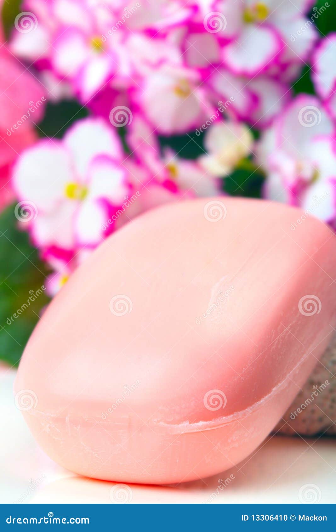 Pink soap. stock photo. Image of cloth, bath, natural - 13306410