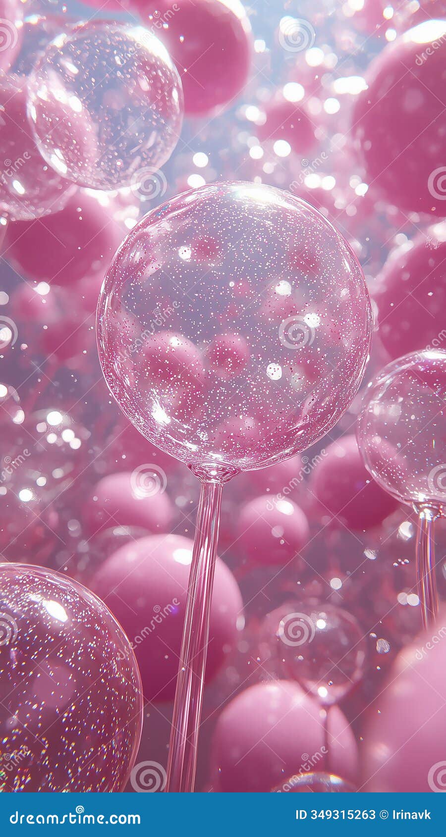Pink Soap Bubbles. Background Stock Illustration - Illustration of ...