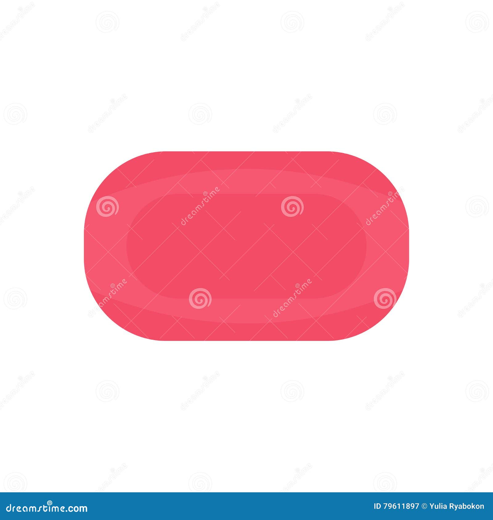 Pink Soap Bubble Flat Vector Illustration On Clean White Background The ...
