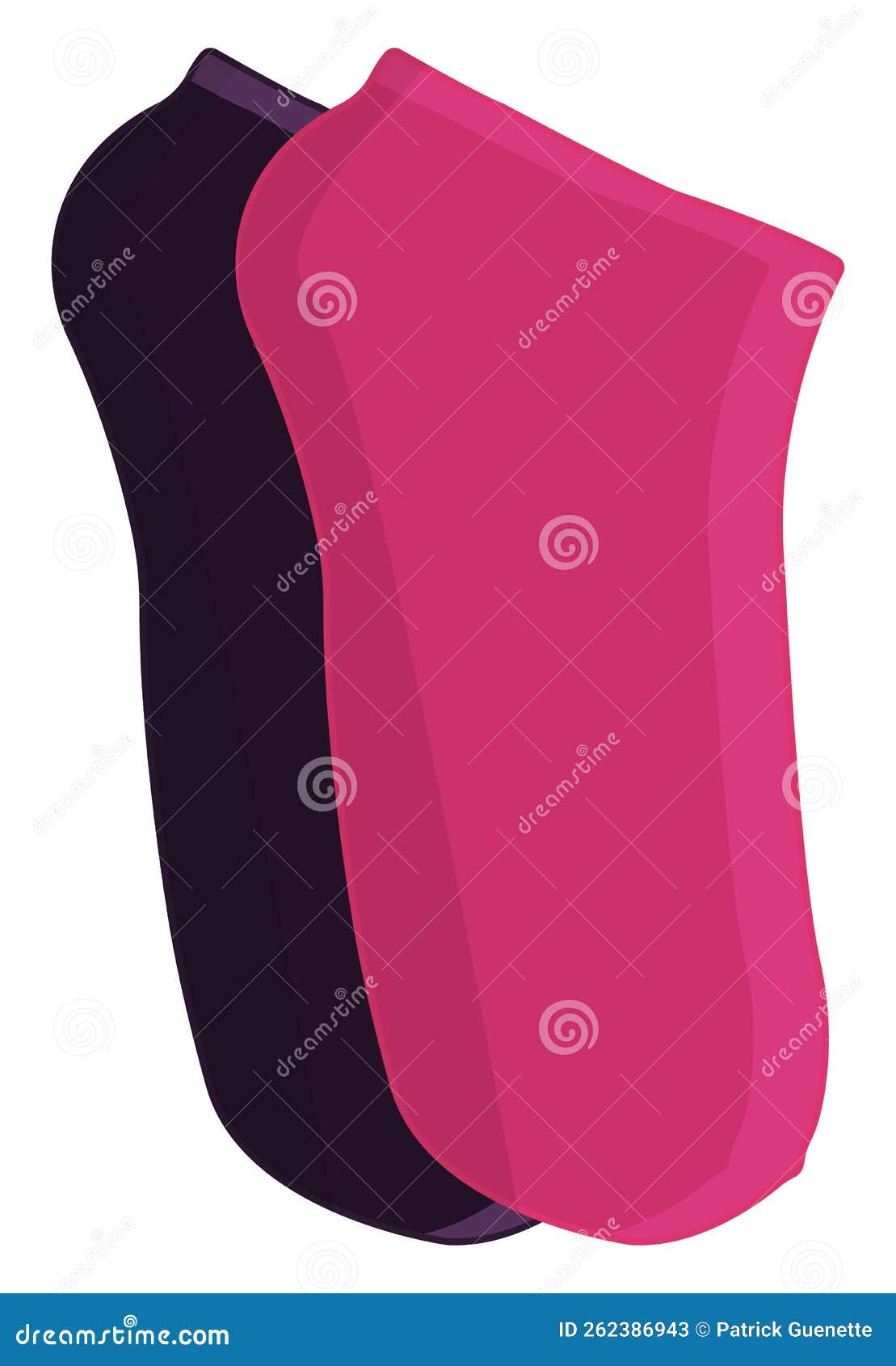 Pink sock, icon stock vector. Illustration of childish - 262386943