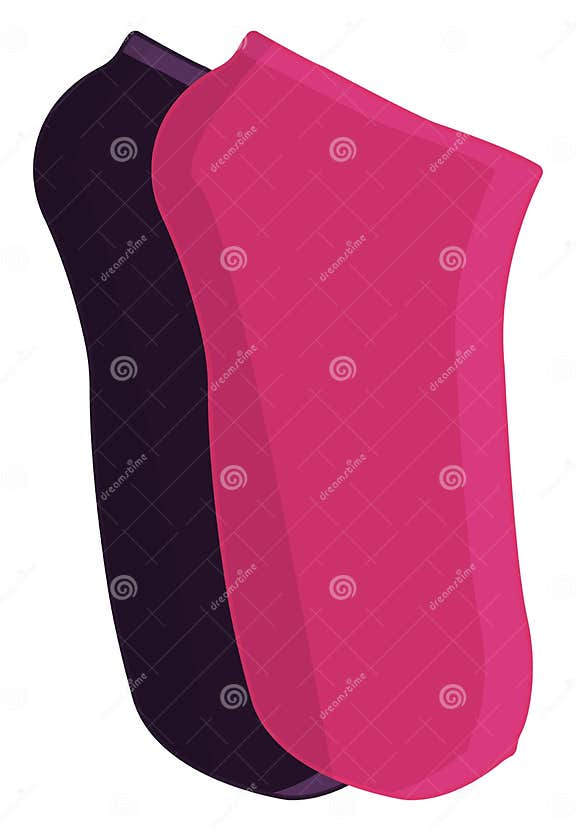Pink sock, icon stock vector. Illustration of childish - 262386943