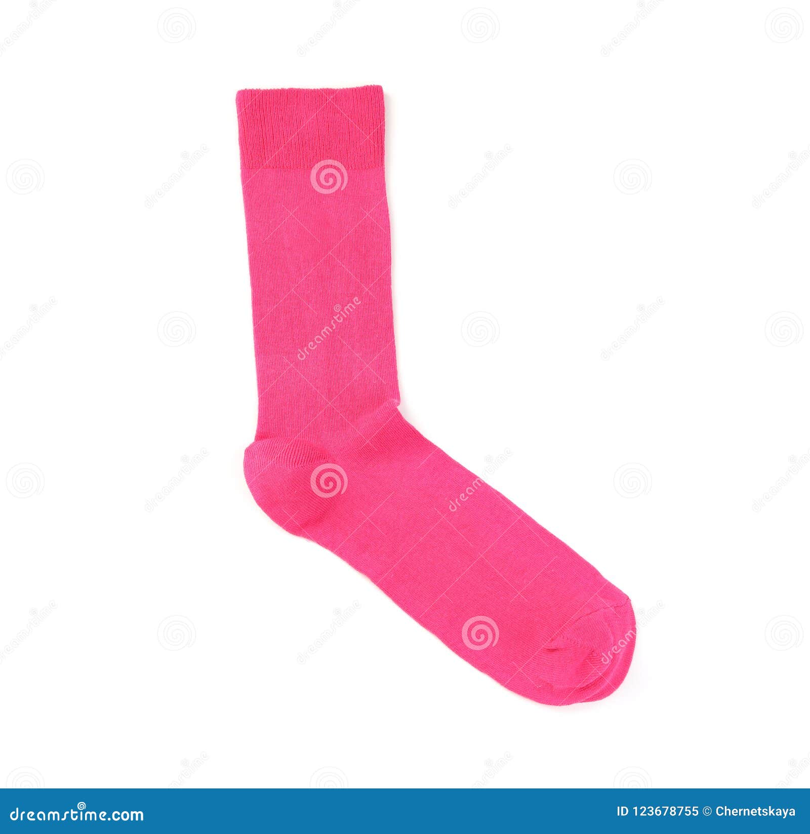 Pink Sock On White Background Stock Image Image Of Shopping Color