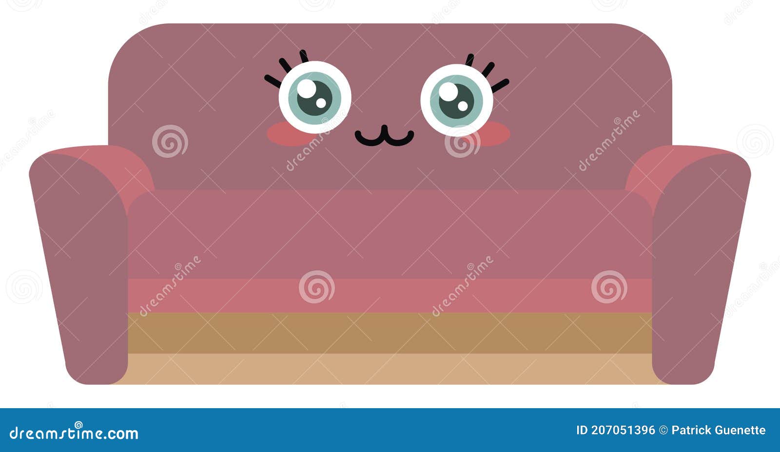 Pink Sofa, Illustration, Vector Stock Vector - Illustration of creative ...