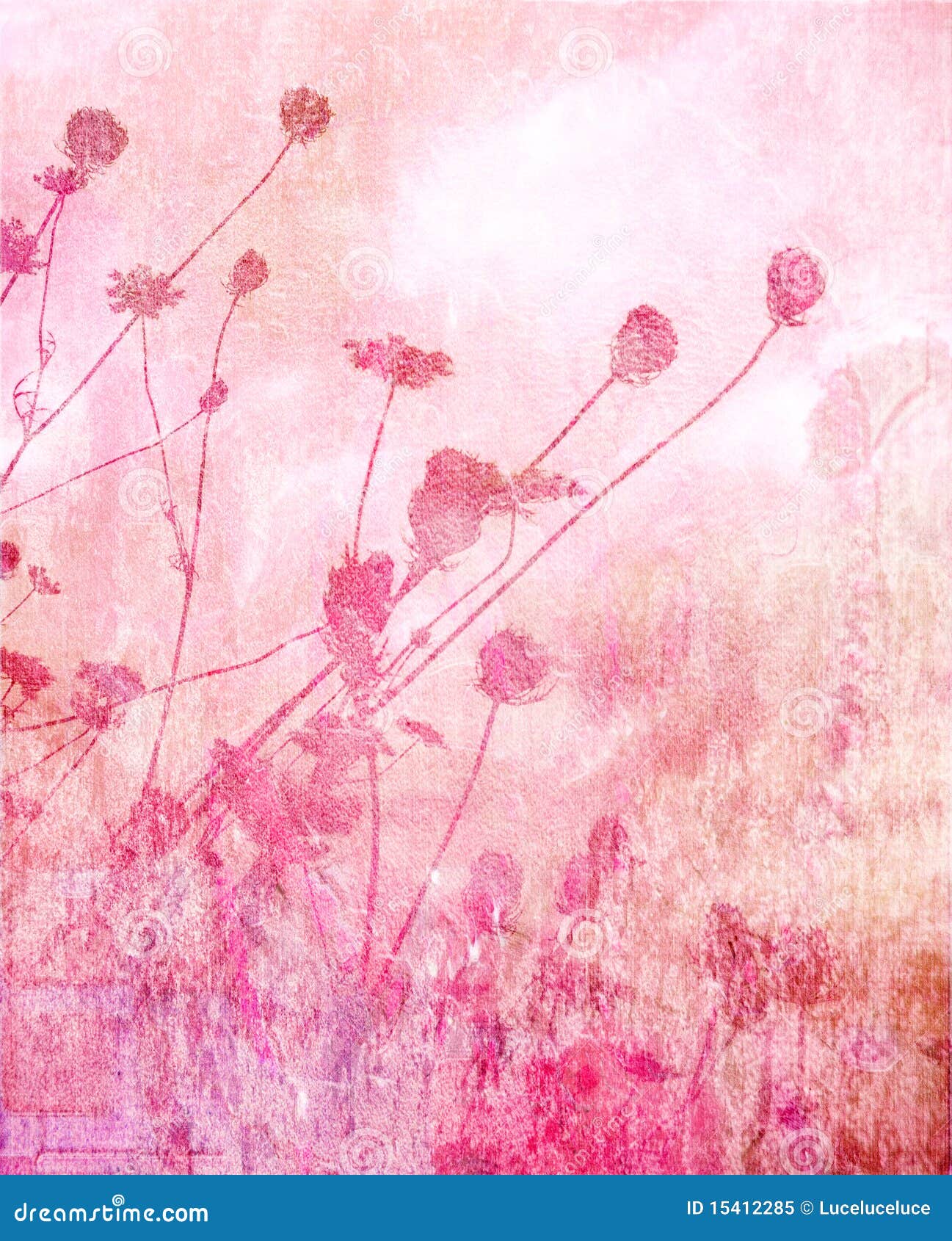 Pink Soft Summer Meadow Background Stock Illustration - Illustration of ...