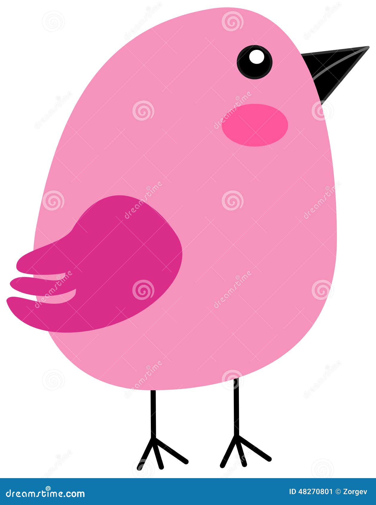 Pink songbird stock illustration. Illustration of icon - 48270801