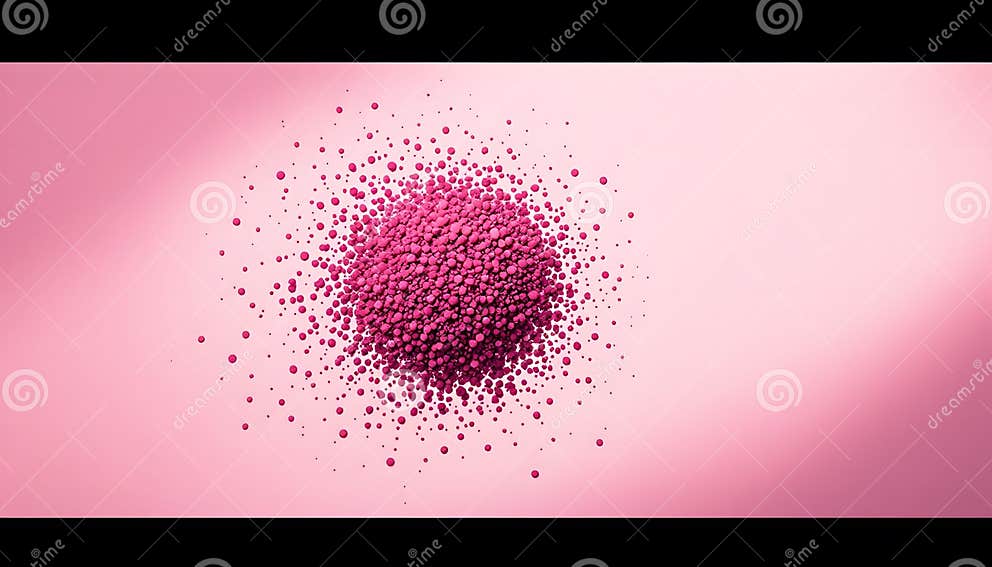Pink Sphere Abstract Art Exploding Dots on Pink Background Stock Illustration - Illustration of ...