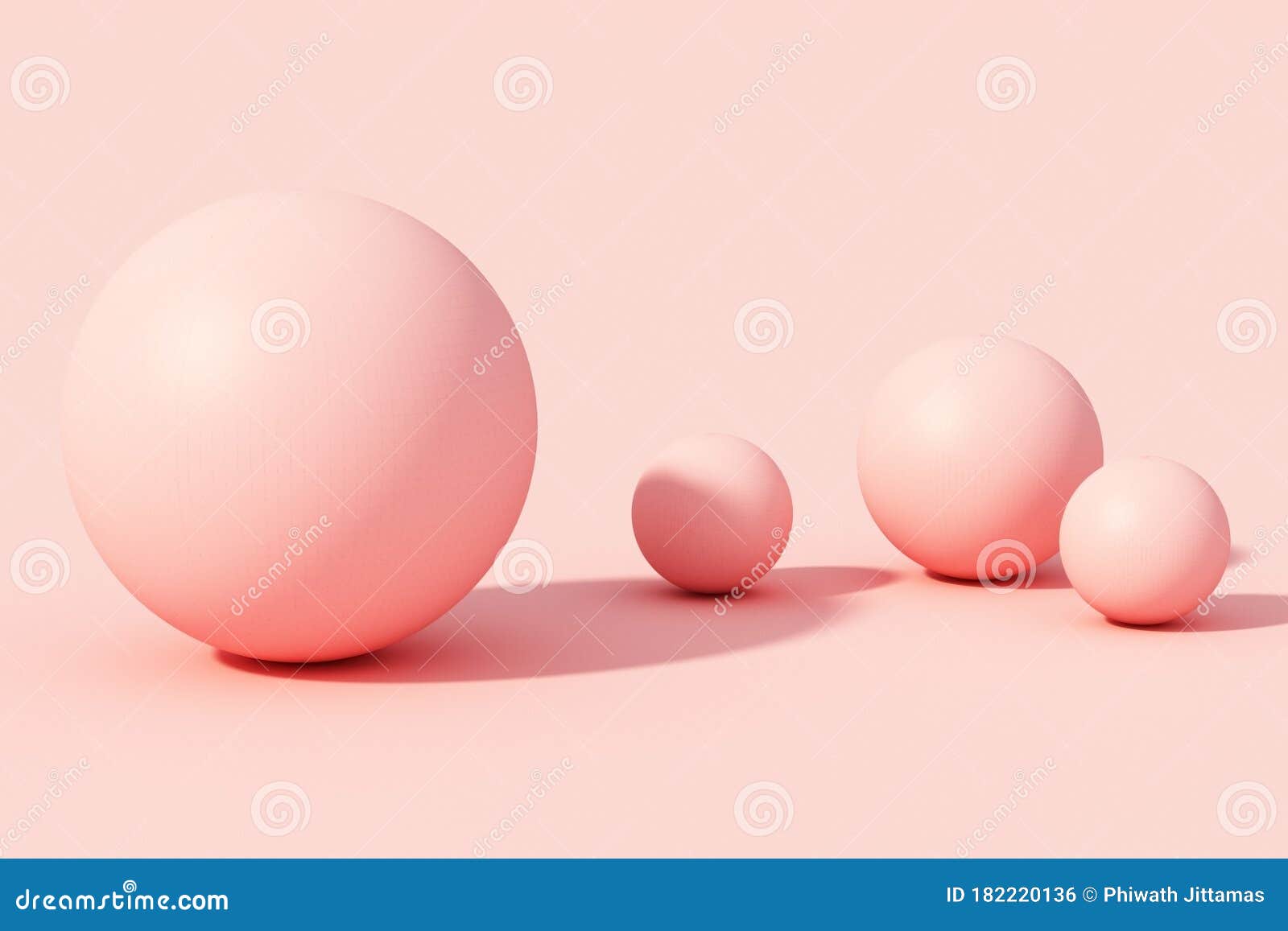 Pink Sphere Ball on Pink Background Stock Illustration - Illustration ...
