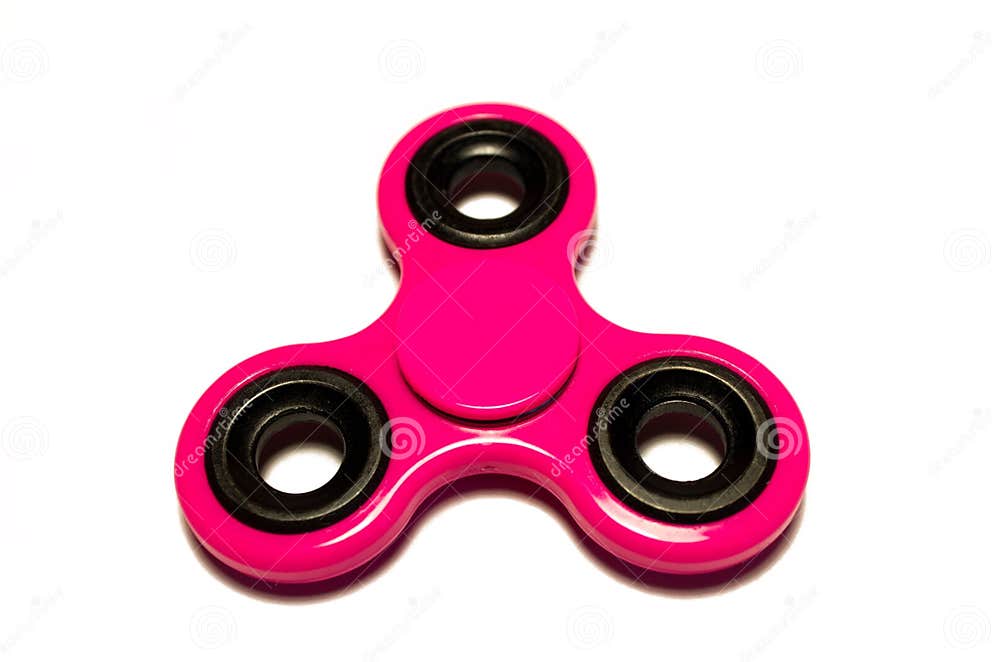 Pink spinner stock photo. Image of plastic, spinner, steel - 95463464