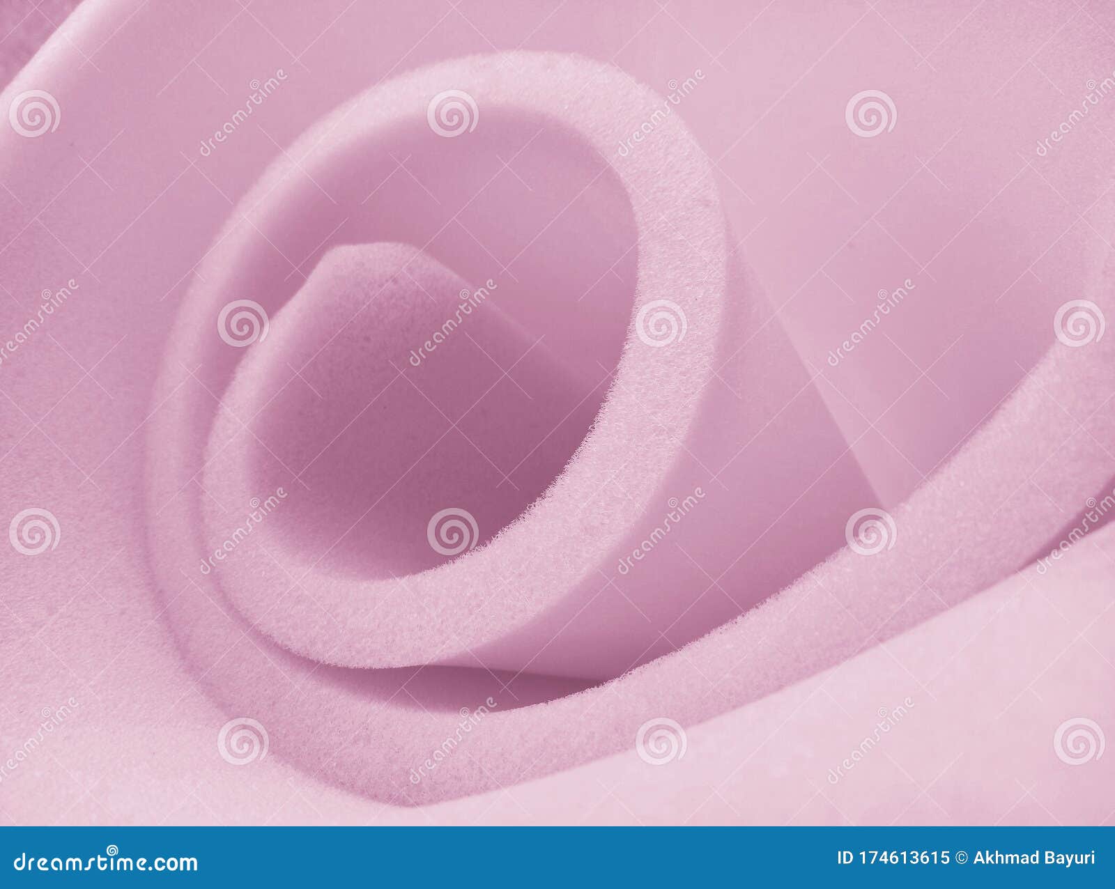 Pink Sponge Foam Roll with Circular and Conical Shape Stock Image ...
