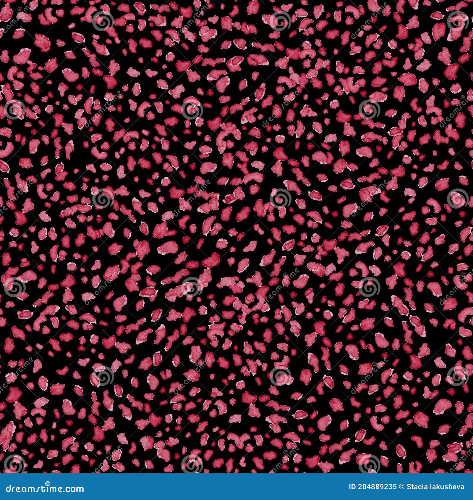 Pink Spots on Black Pattern Stock Image - Image of background, blue ...