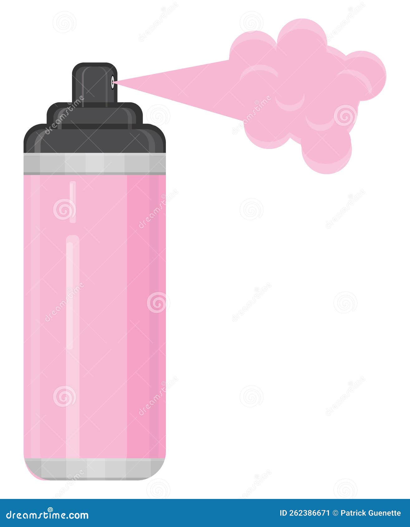 Pink spray paint, icon stock vector. Illustration of stain - 262386671
