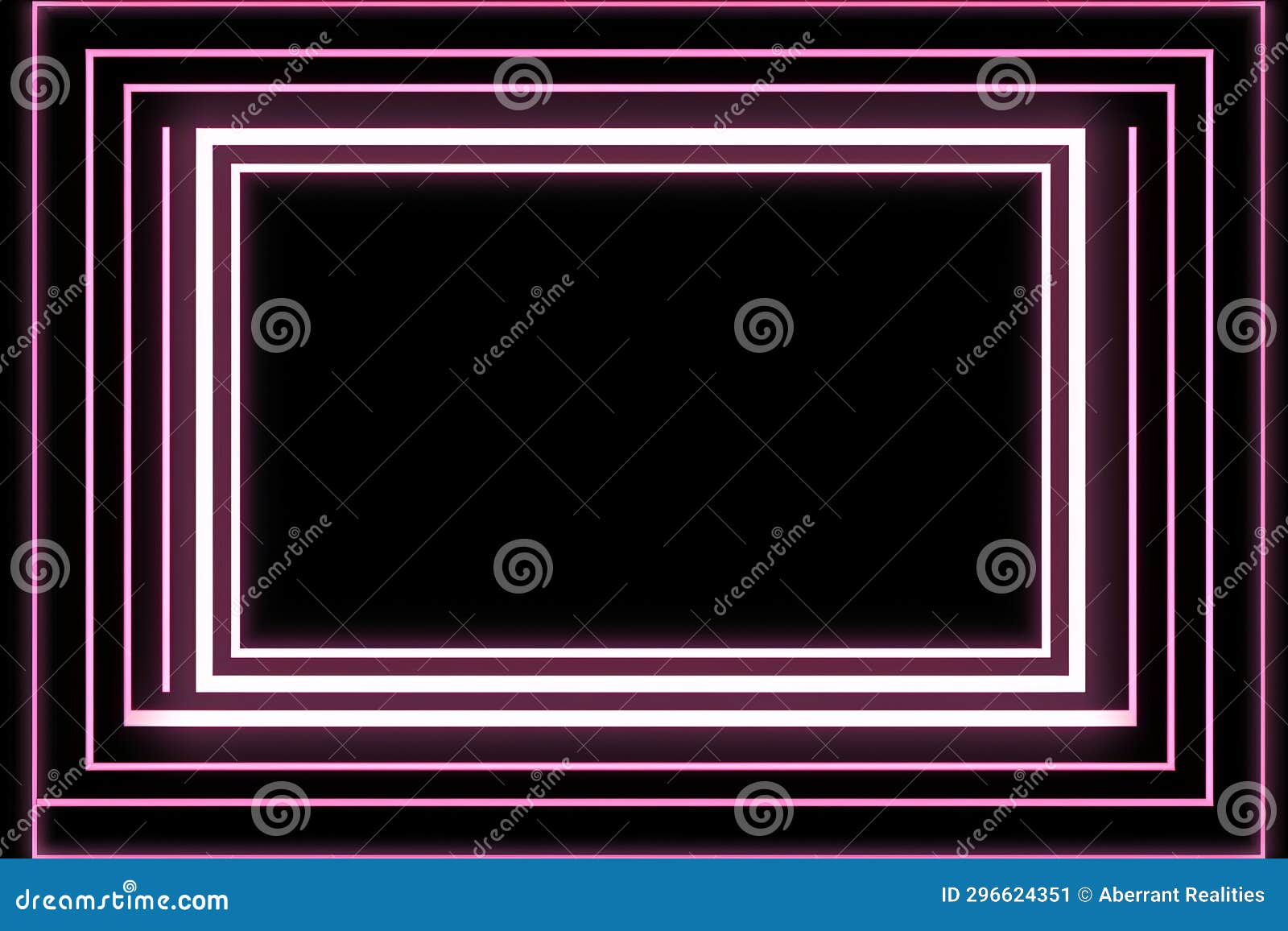 A Pink Square Frame on a Black Background Stock Illustration ...