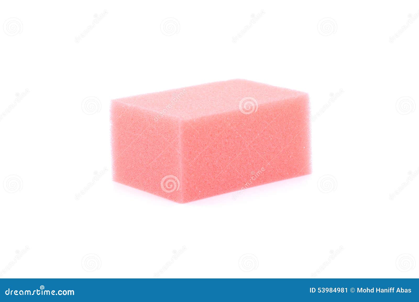 Pink Square Sponge Over White Background Stock Image - Image of wash ...