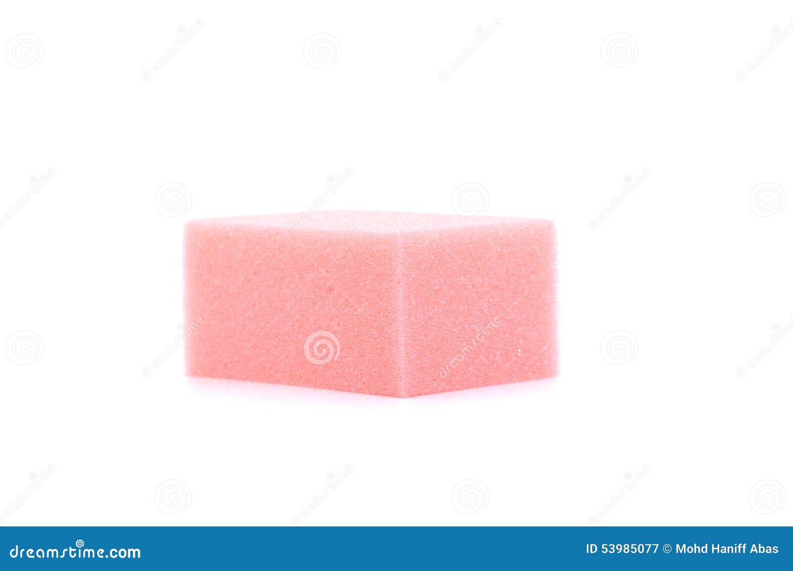 Pink Square Sponge Over White Background Stock Image - Image of bathing ...