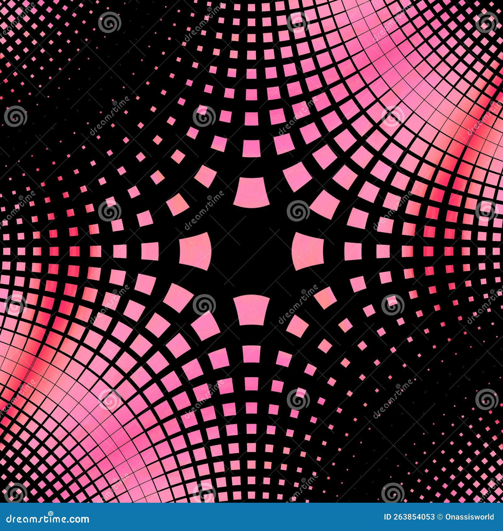 Pink Squares Abstract Background Shapes and Blurs Stock Illustration ...