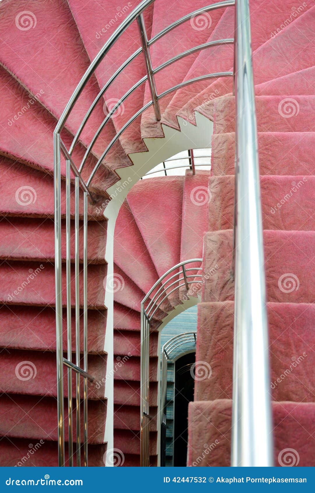 Pink stairs stock photo. Image of handrail, living, interior - 42447532