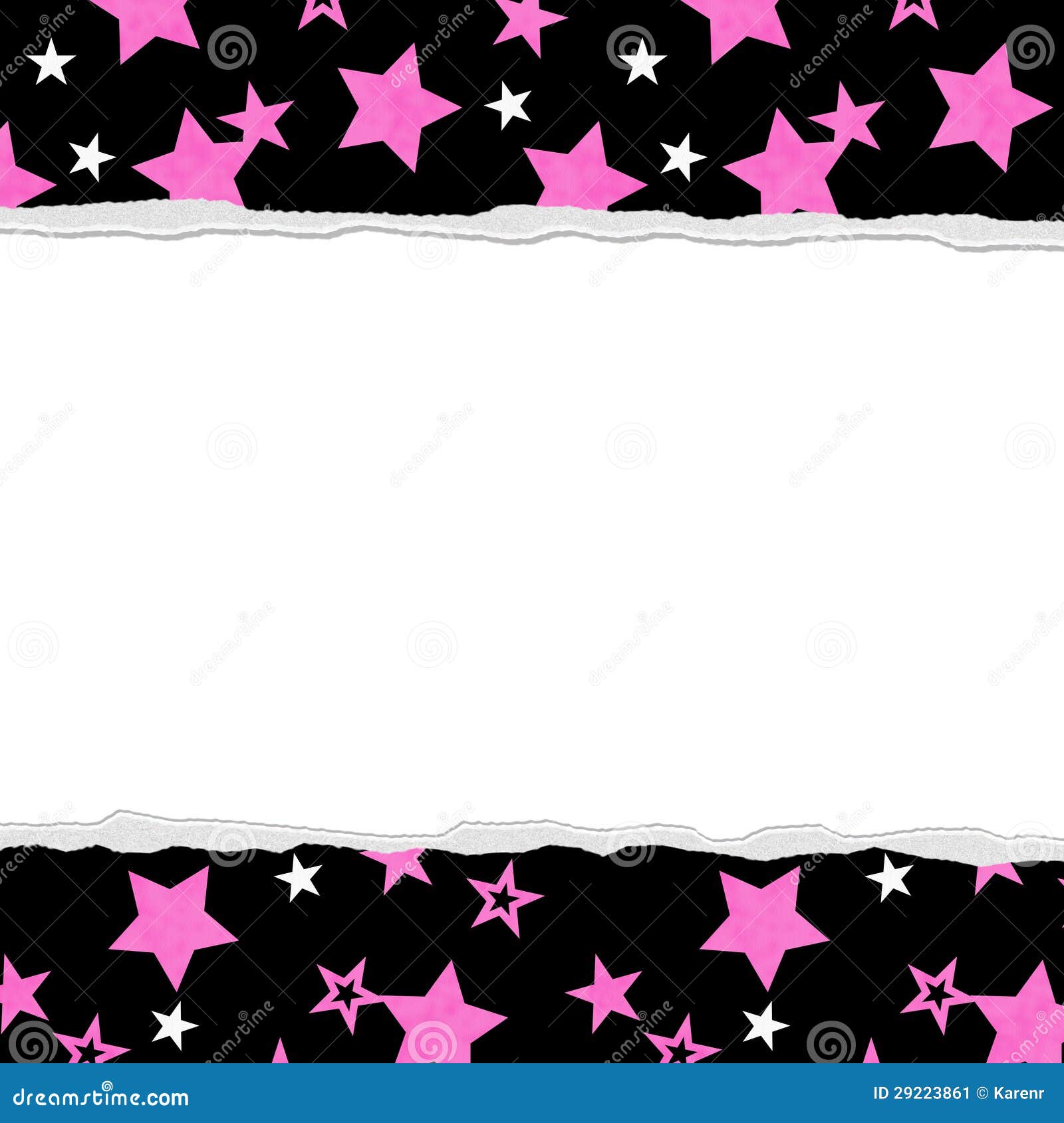 Pink Star Border