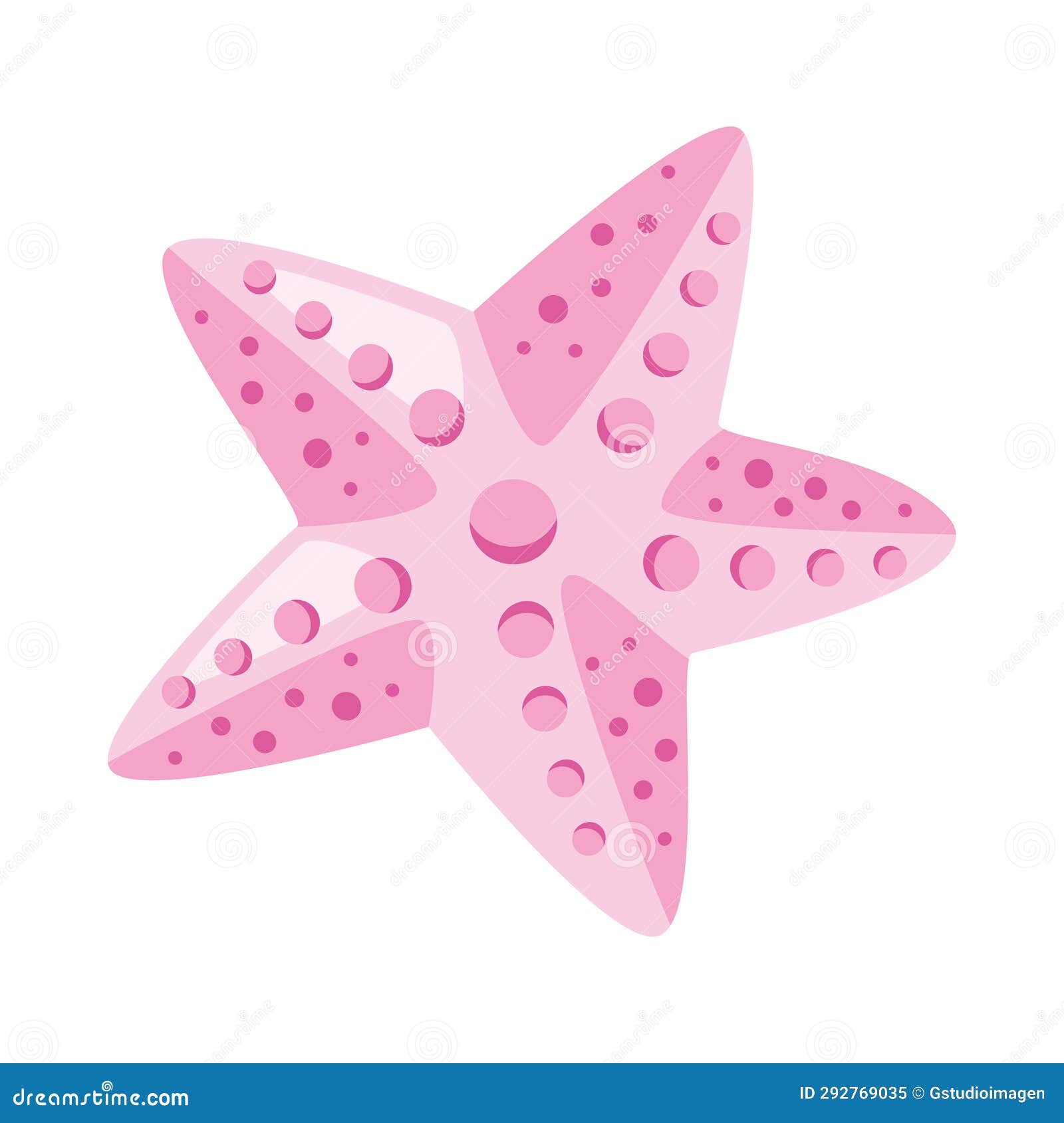 Pink starfish cute stock illustration. Illustration of marine - 292769035