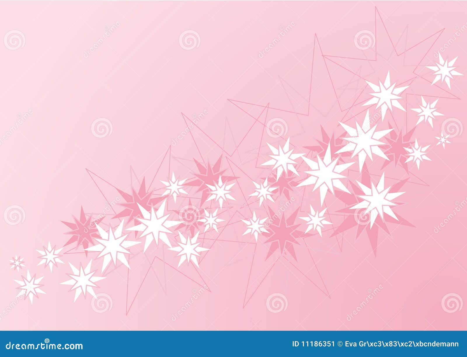 Pink stars banner stock vector. Illustration of rose - 11186351