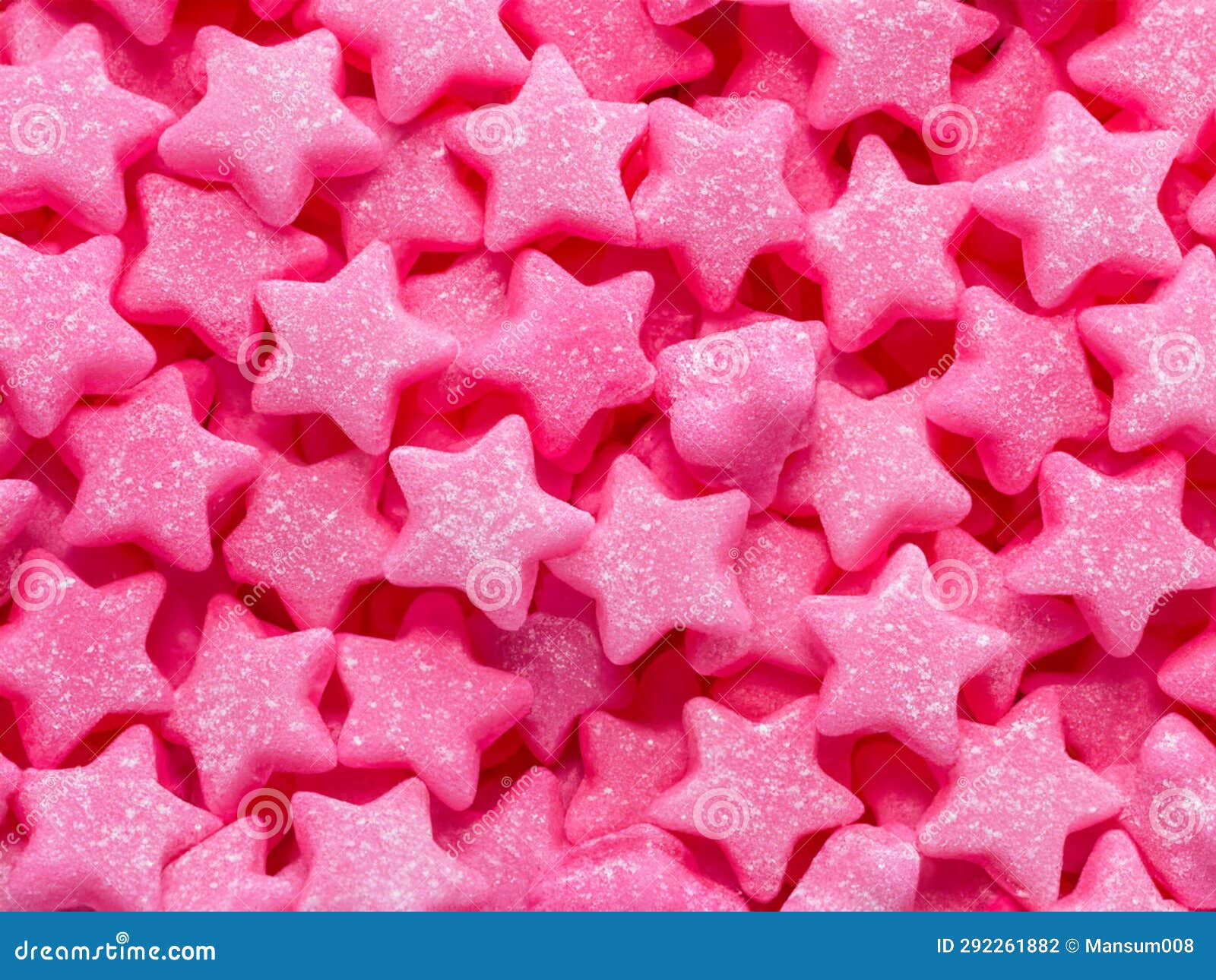Pink Stars Candies Background, Close Up Stock Illustration ...
