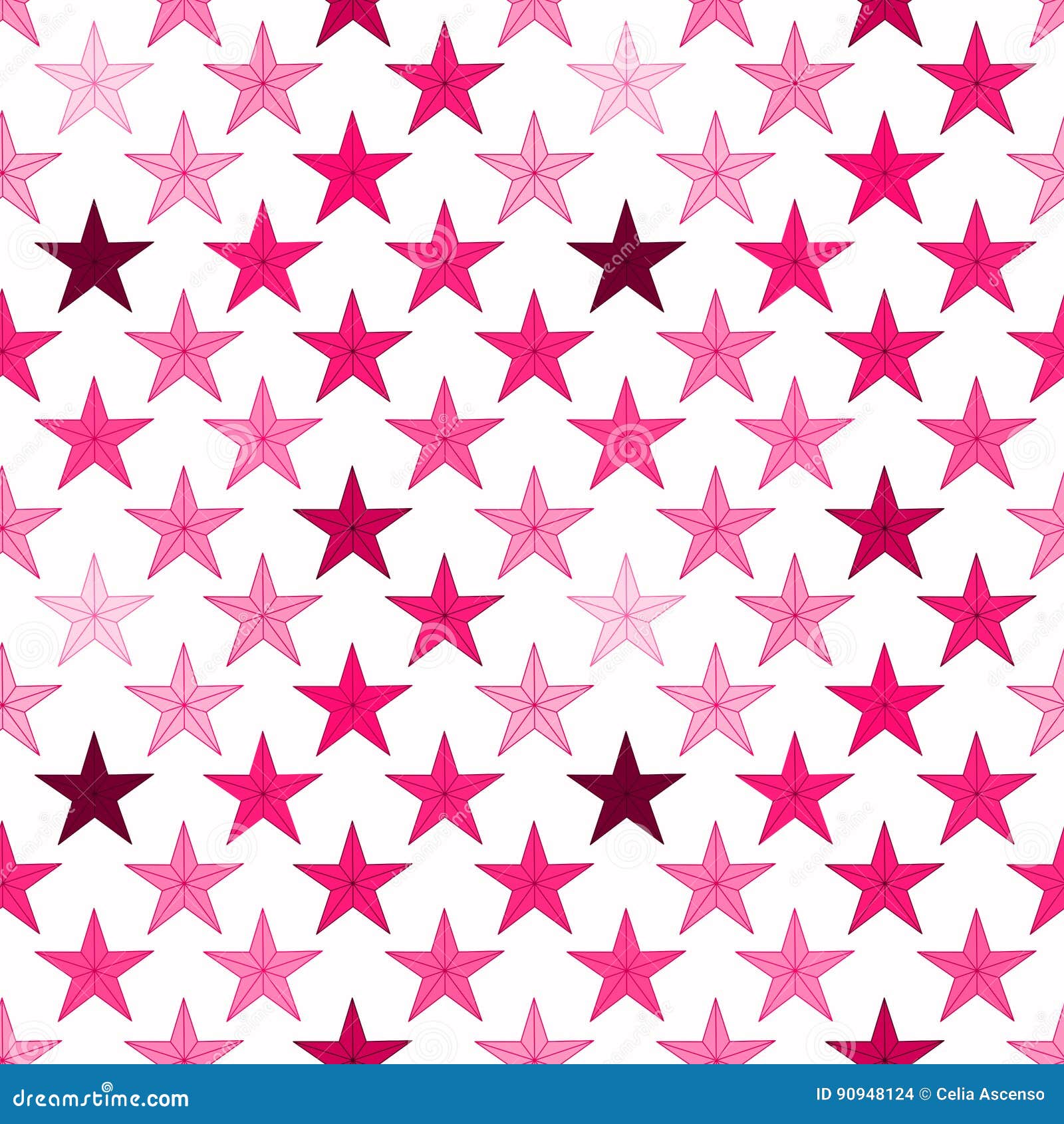 Pink Stars Seamless Background Stock Illustration - Illustration of ...