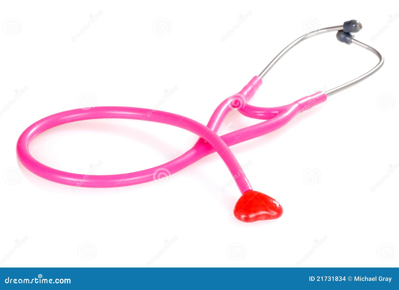 Pink Stethoscope with Candy Heart Stock Photo - Image of pink ...