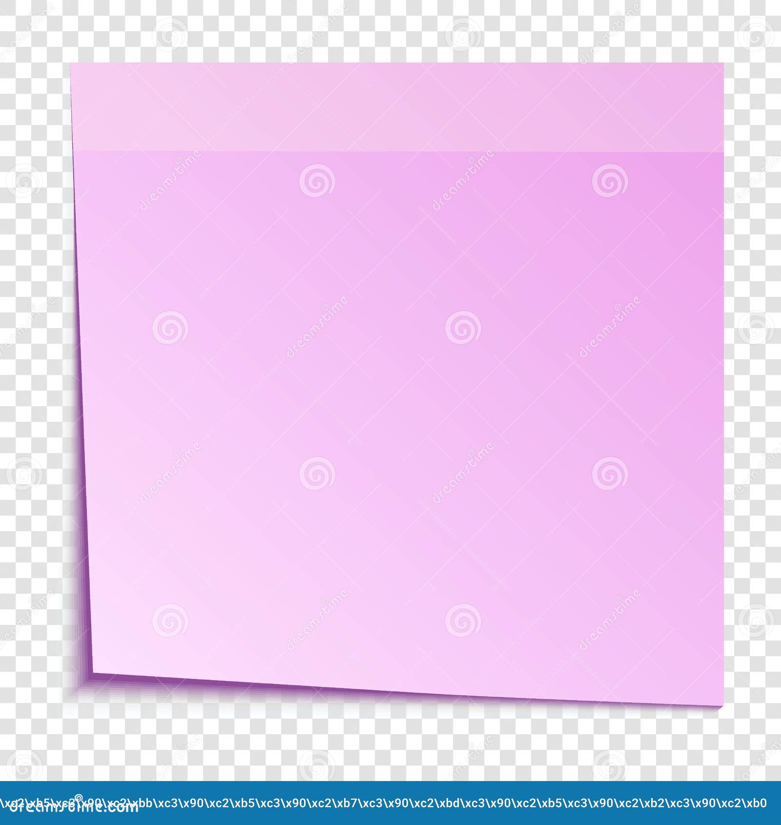 Pink sticky note isolated stock vector. Illustration of isolated ...