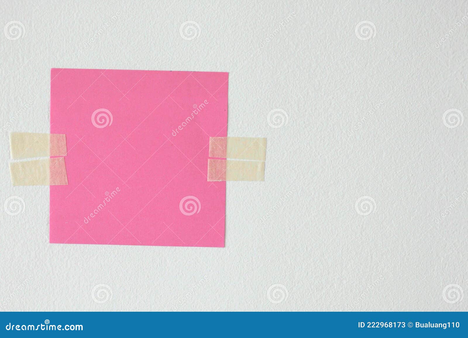 Pink Sticky Notes on White Background. Stock Image - Image of corner ...