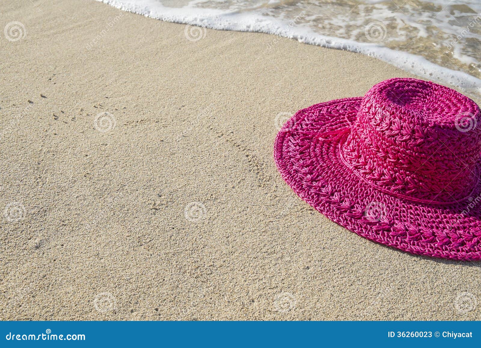 Pink Straw Hat on a Beach 1 Stock Image - Image of caribbean, tranquil ...