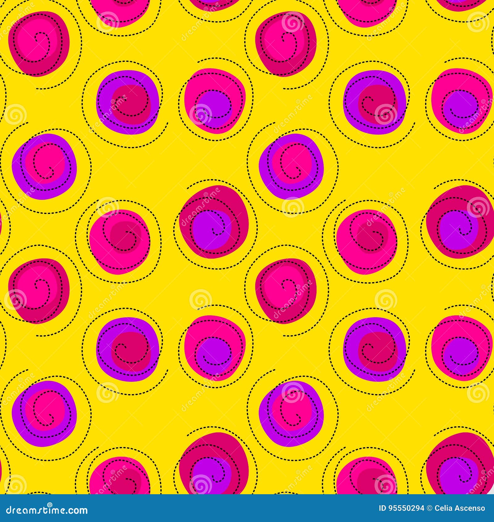 Pink Streamers Confetti Seamless Background Stock Illustration ...