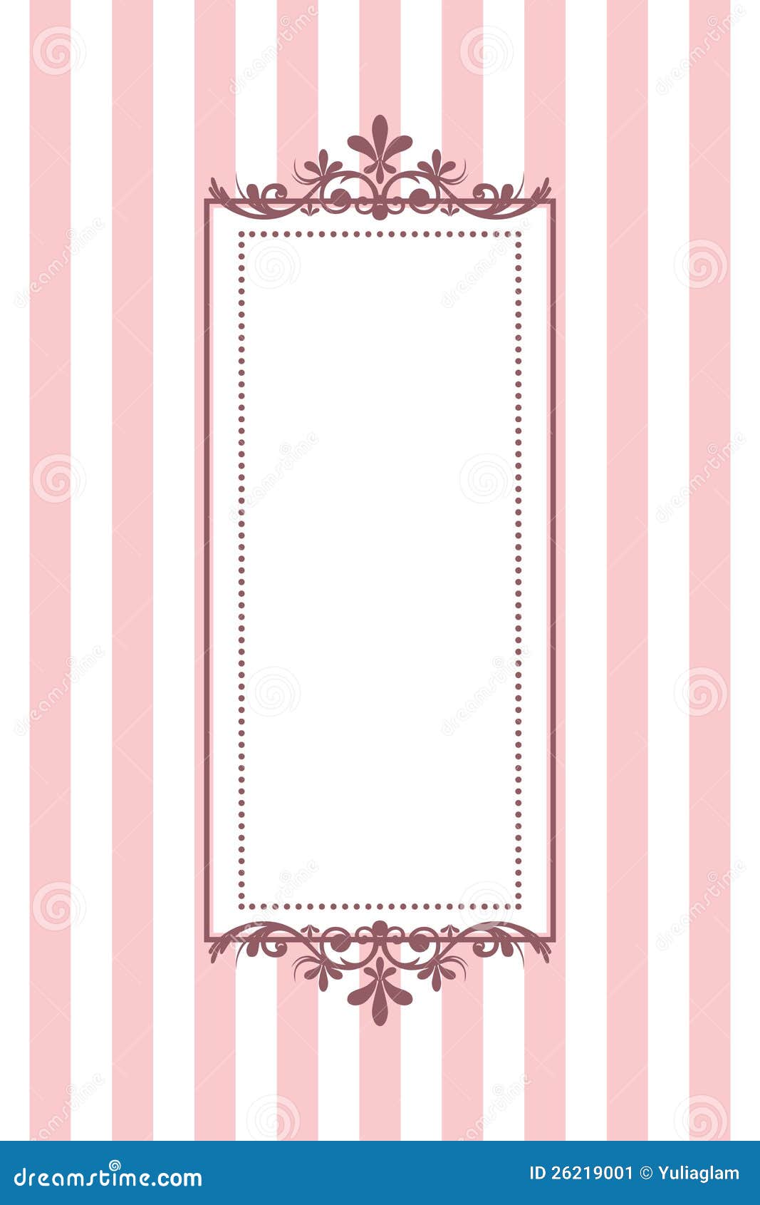 Pink striped frame stock vector. Illustration of retro - 26219001
