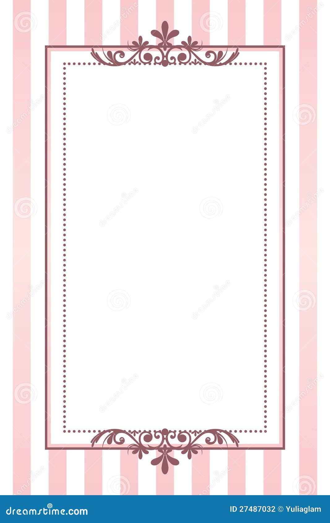 Pink striped frame stock vector. Illustration of ornamented - 27487032