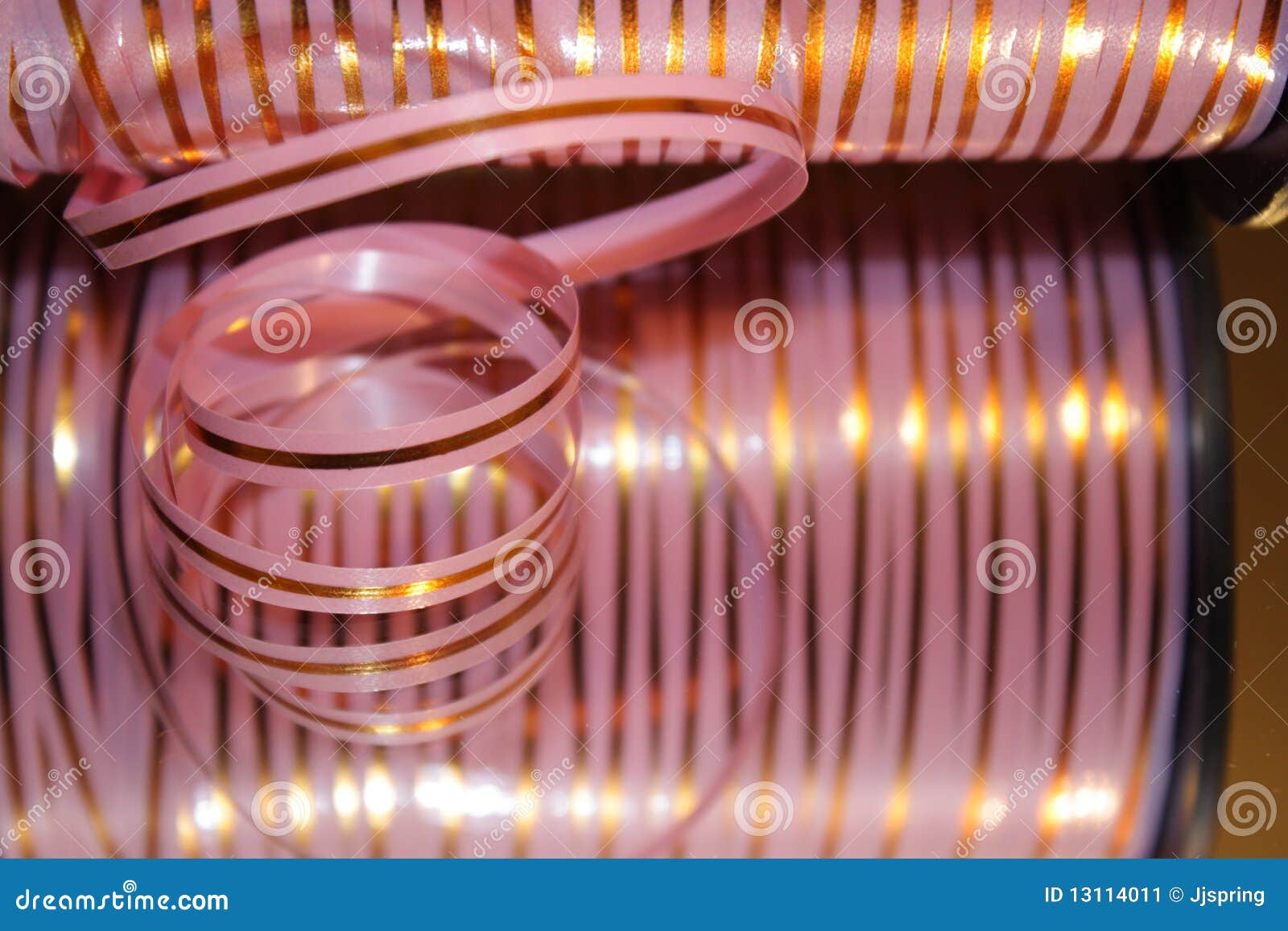 Pink Striped Ribbon for Your Present Stock Image - Image of glitter ...