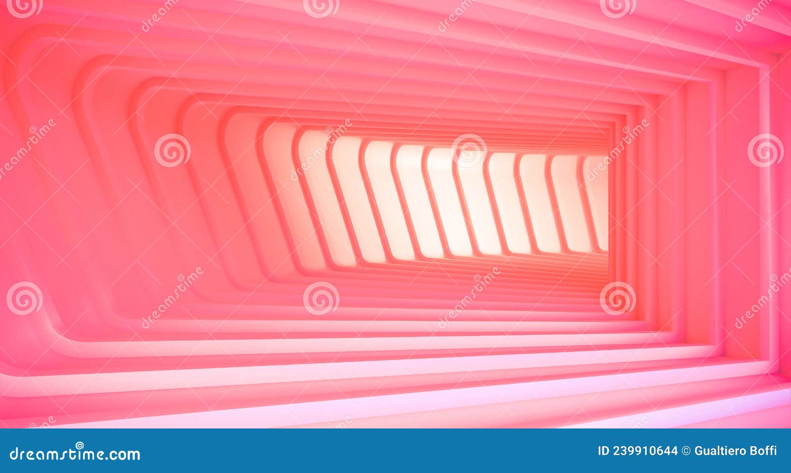 Pink Structure with Architectural Arches Stock Illustration ...