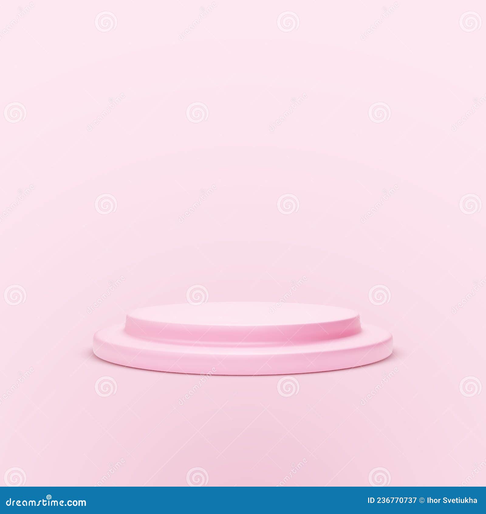 Pink Studio Background with Podium. Round Empty Platform or Stage Stock ...
