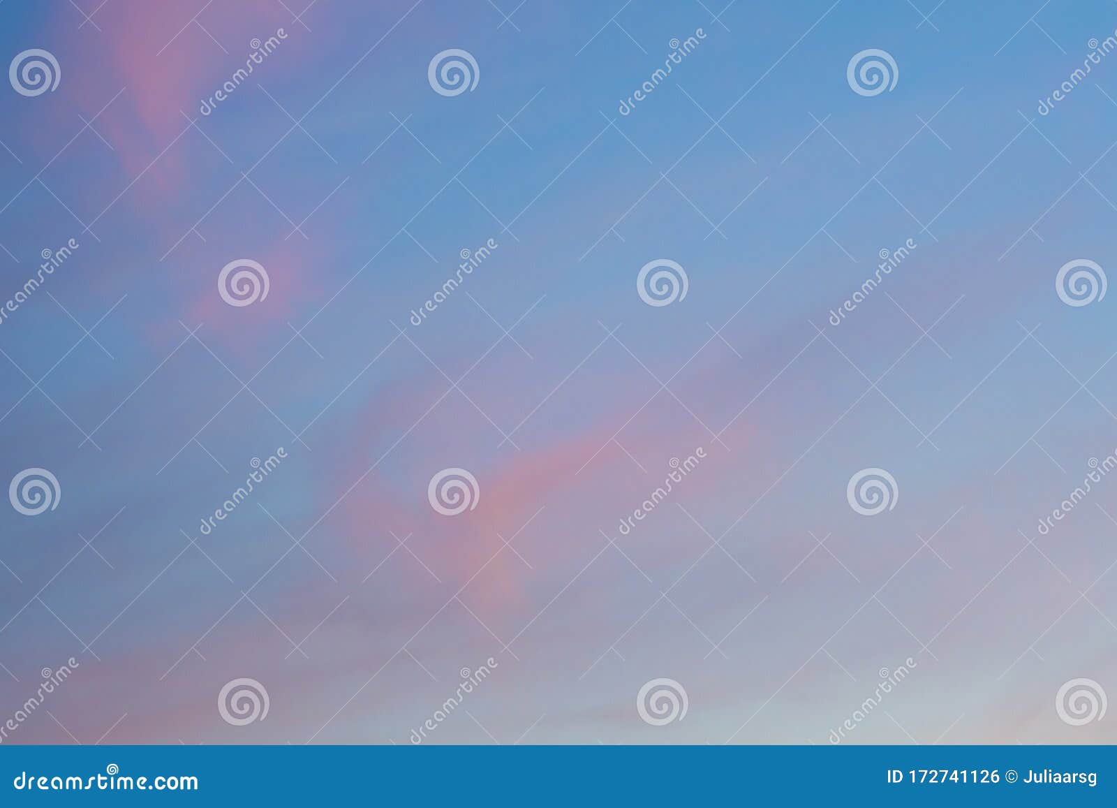 Pink Sunset Clouds and Blue Sky. Stock Photo - Image of cloudscape ...