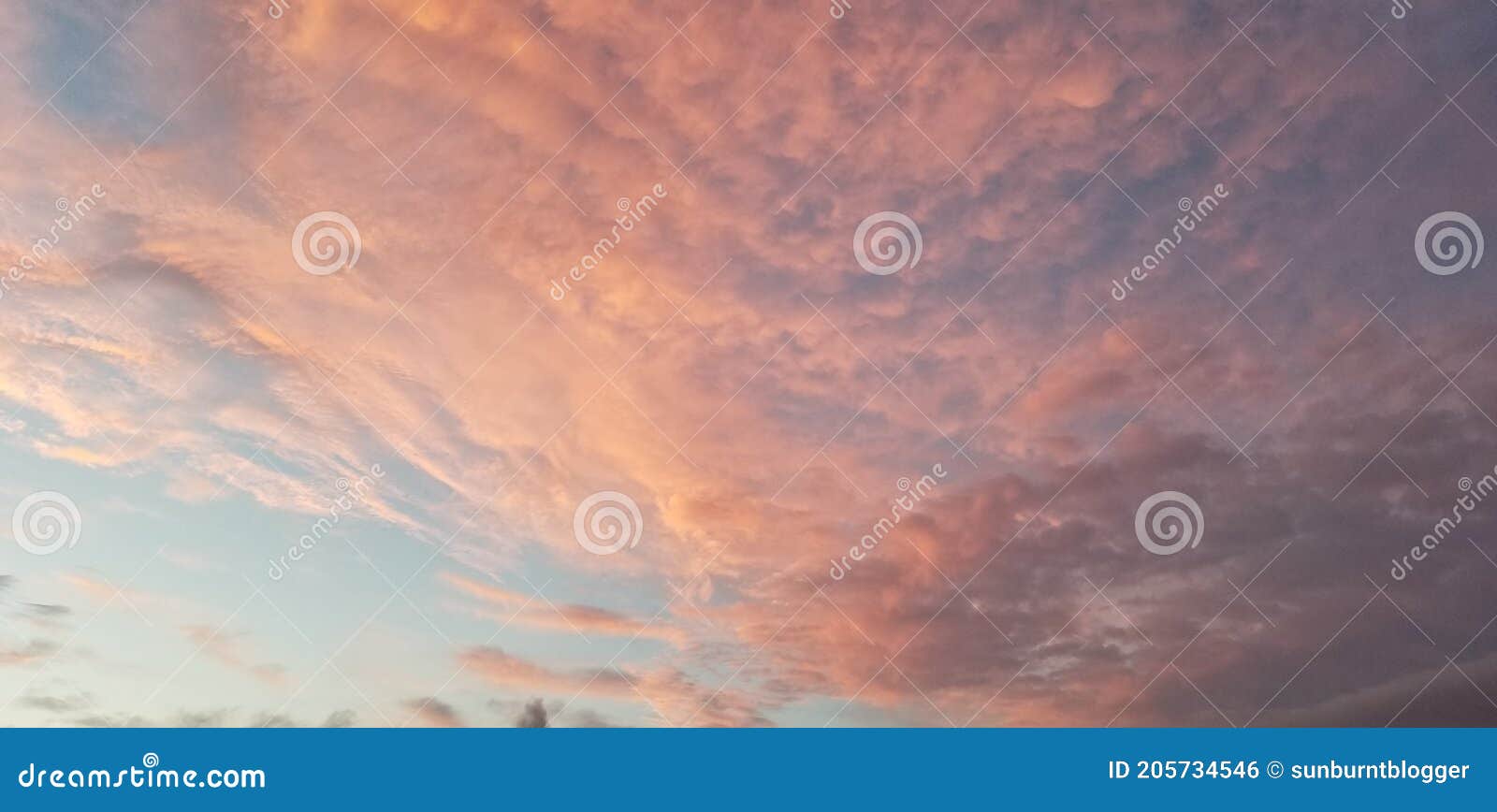 Pink sunset clouds stock photo. Image of pink, cloud - 205734546