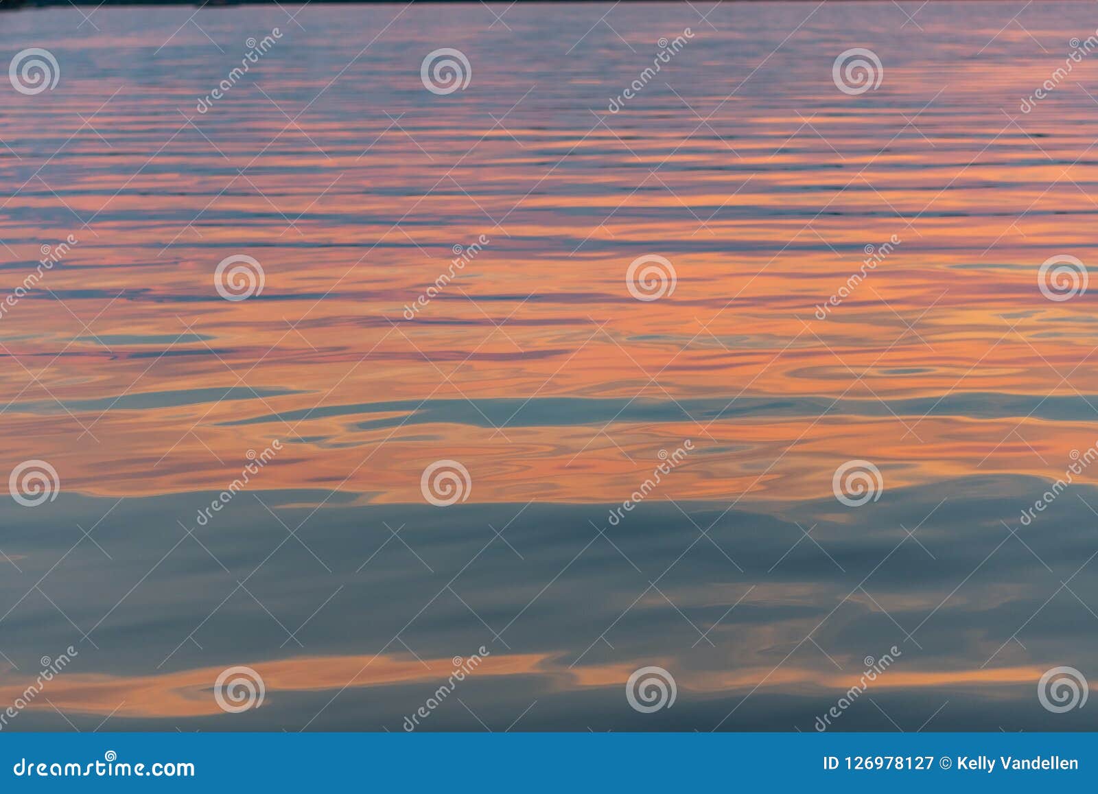 Pink Sunset Light Reflects on Ripples Stock Image - Image of light ...