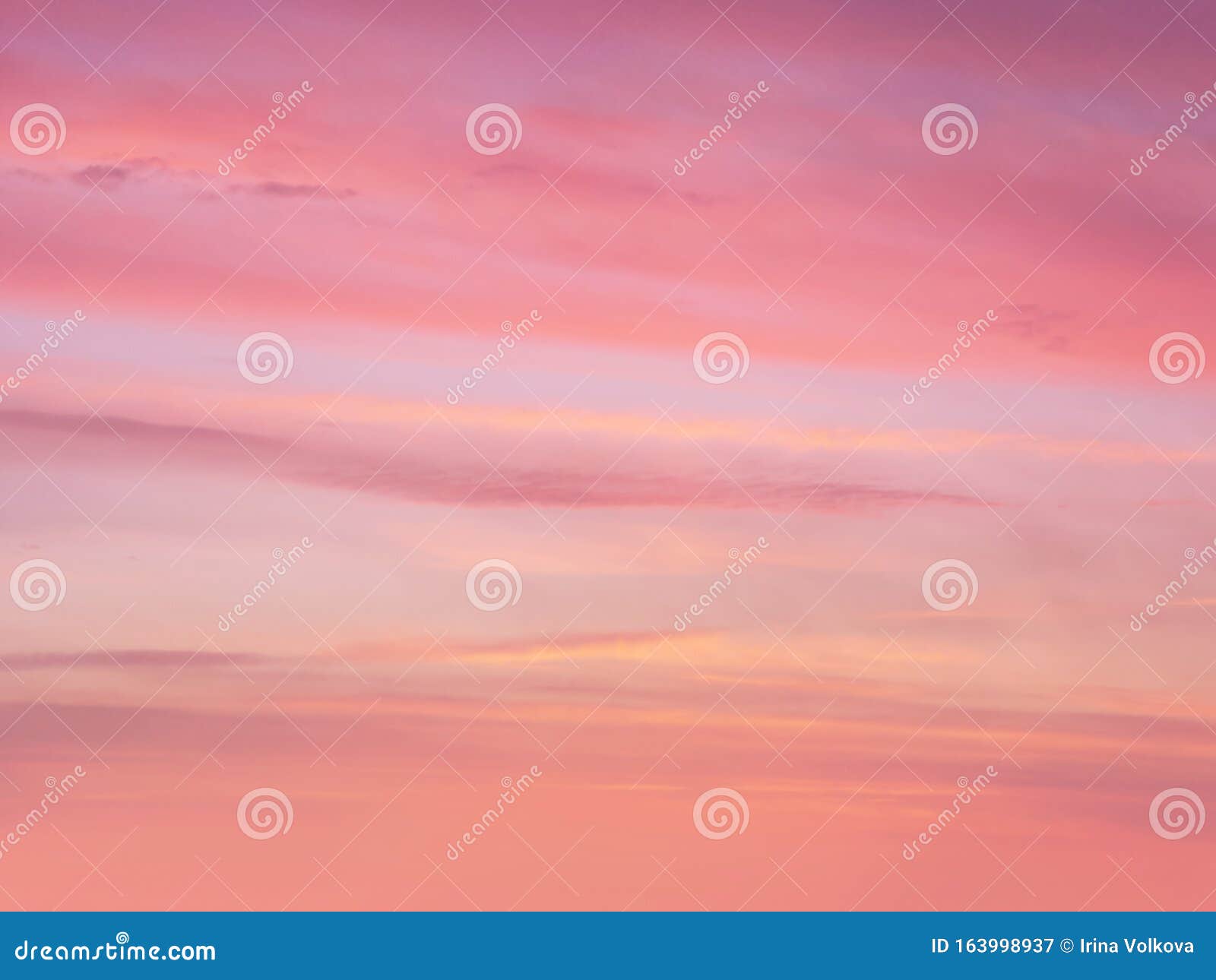 Pink Sunset Skyline Panoramic View Romantic Summer Sunset Evening Stock ...