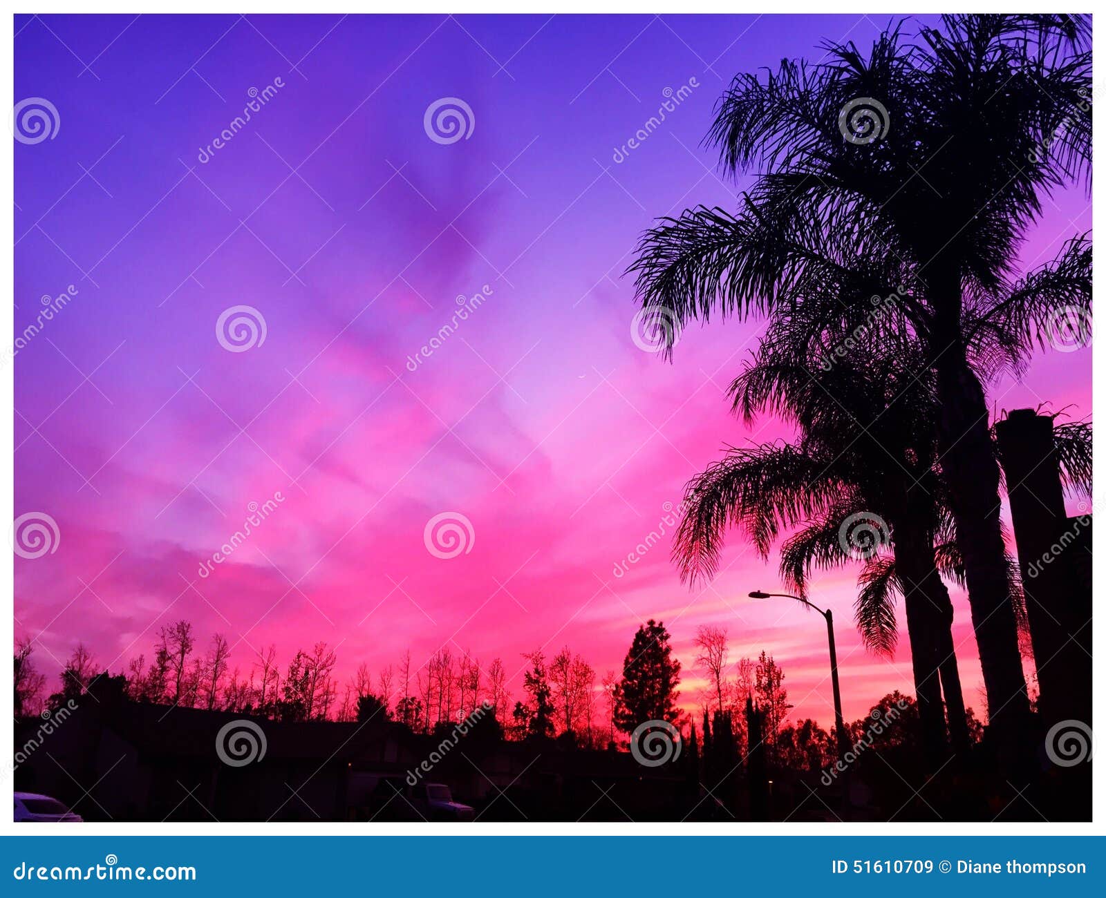 Pink sunset stock image. Image of sunset, california - 51610709