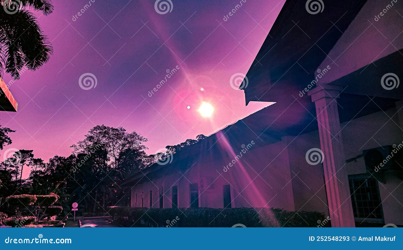 Pink Sunshine stock image. Image of dusk, beauty, sunshine - 252548293