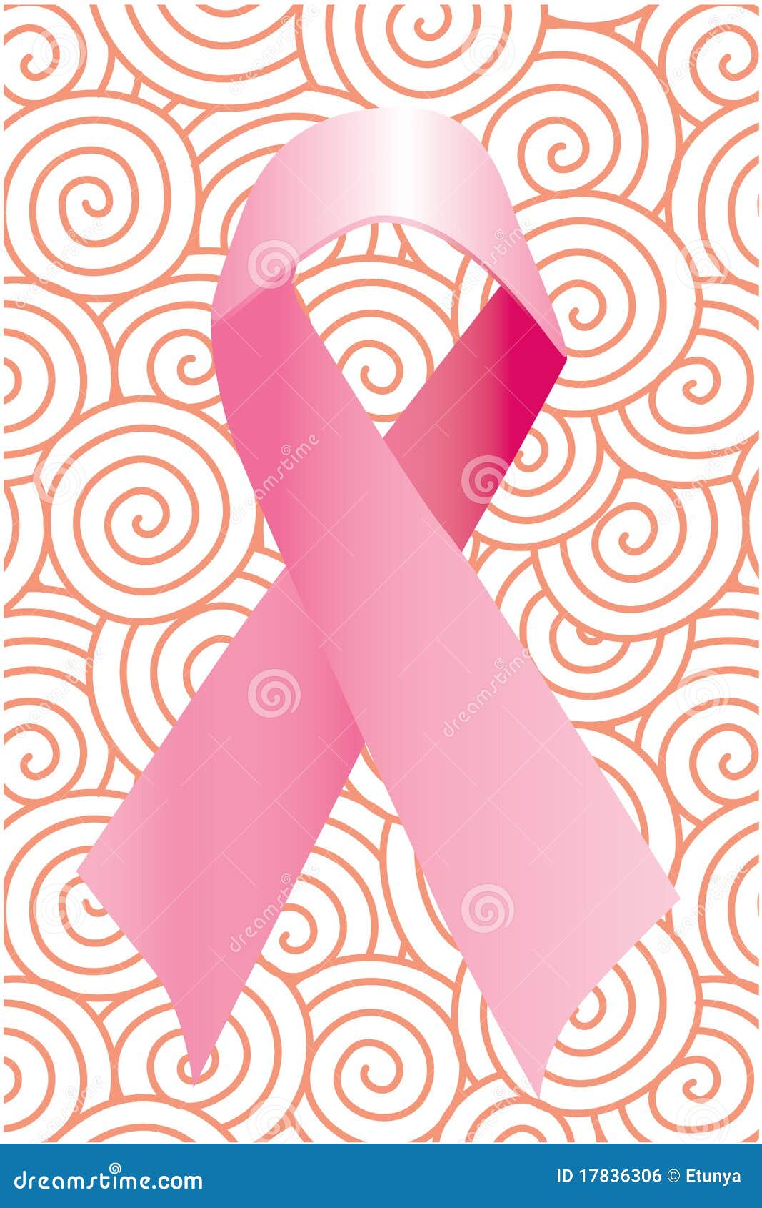 Pink support ribbon stock vector. Illustration of white - 17836306